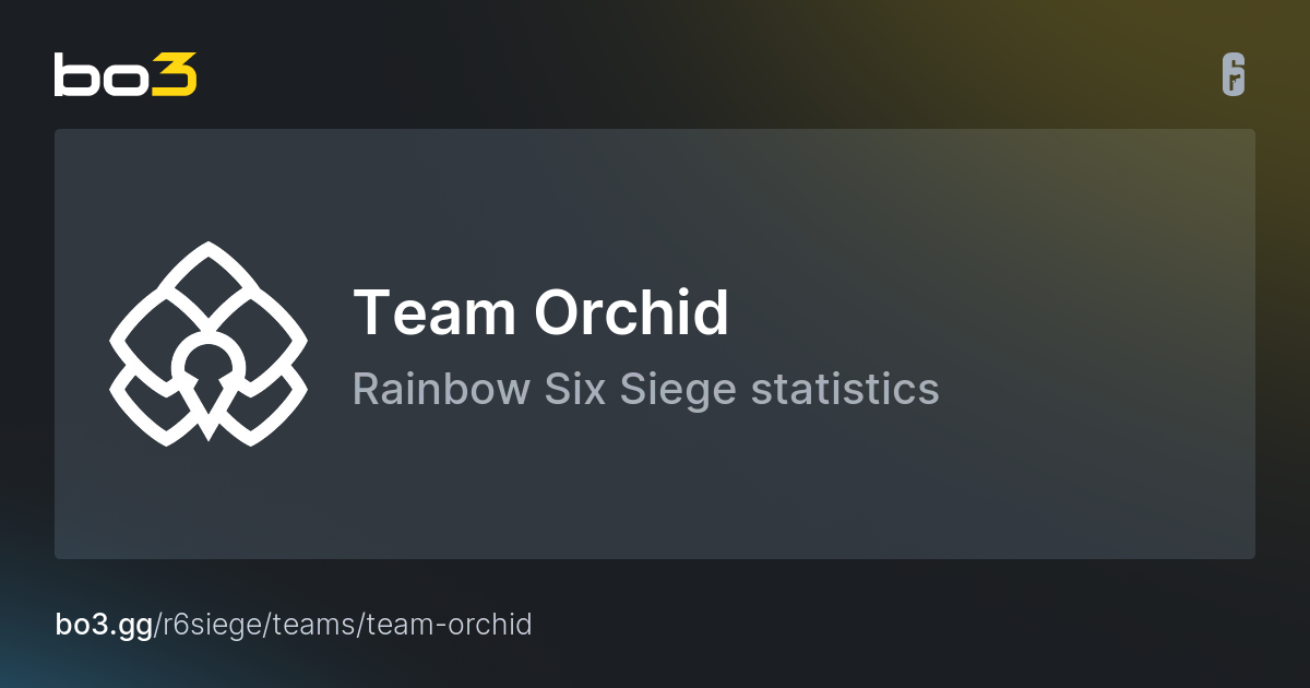 Team Orchid R6 team statistics, standings & roster
