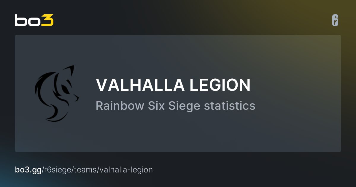 VALHALLA LEGION R6 team statistics, standings & roster