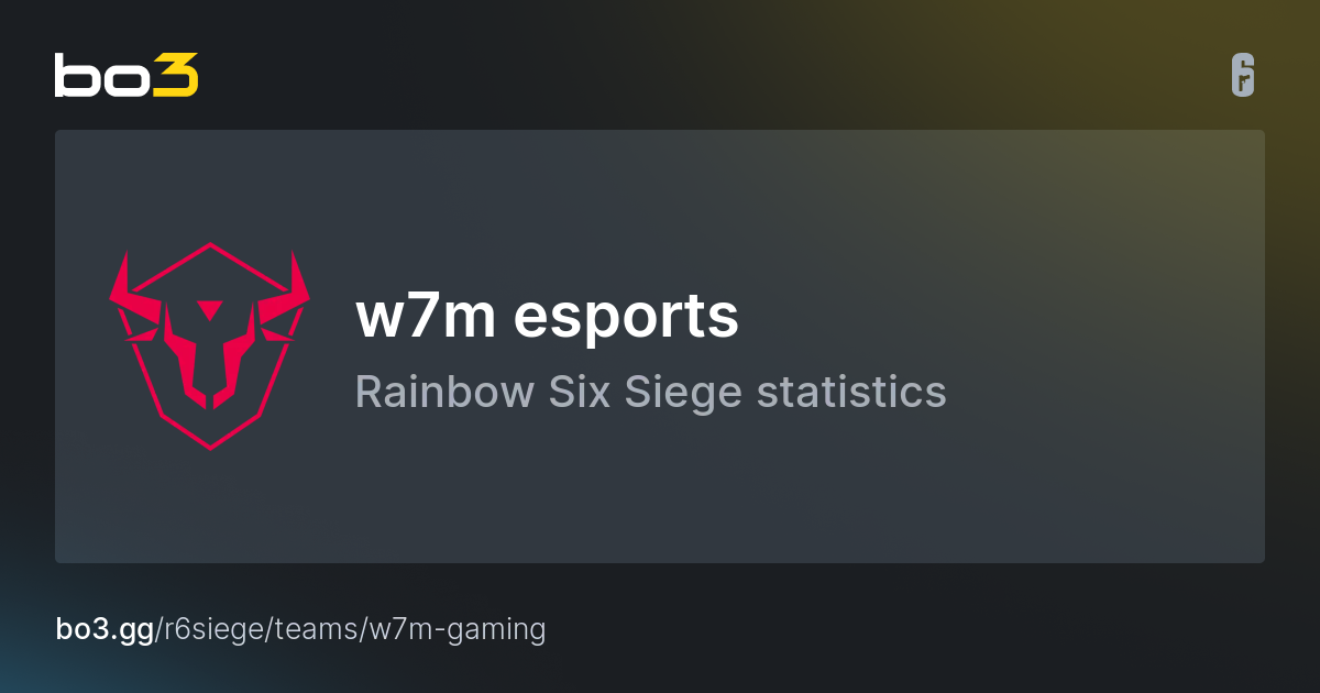w7m esports R6 team statistics, standings & roster