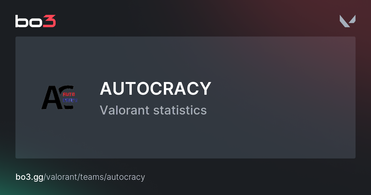 AUTOCRACY Valorant team statistics & roster