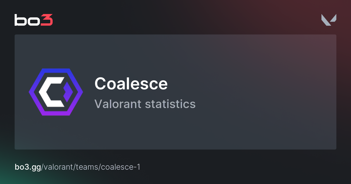Coalesce Valorant team statistics & roster