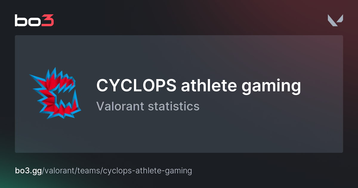 CYCLOPS athlete gaming Valorant team statistics & roster