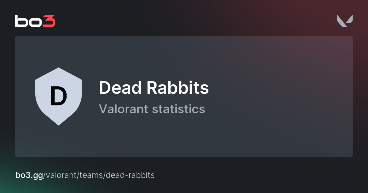 Dead Rabbits Valorant team statistics & roster