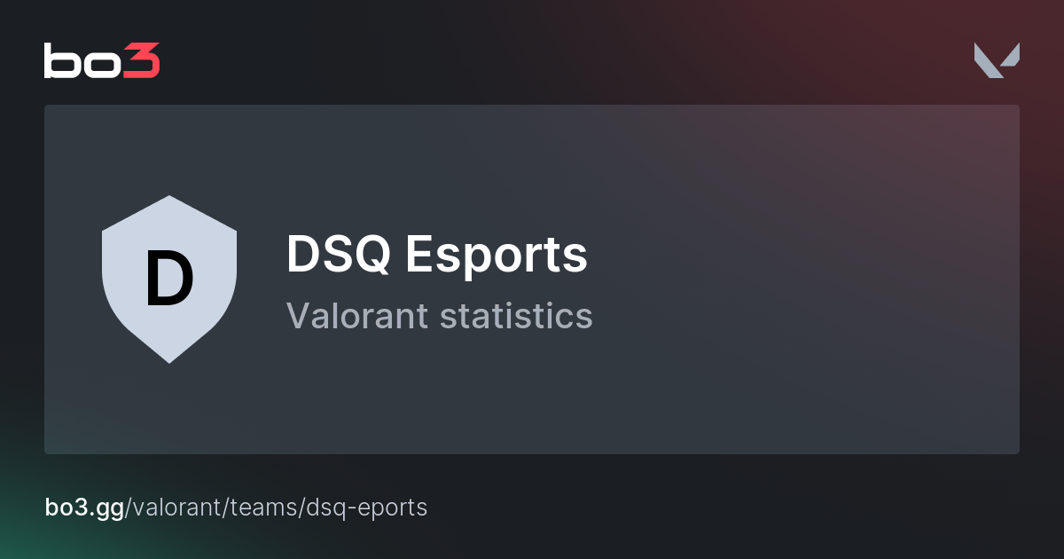 DSQ Esports Valorant 팀 통계 및 로스터