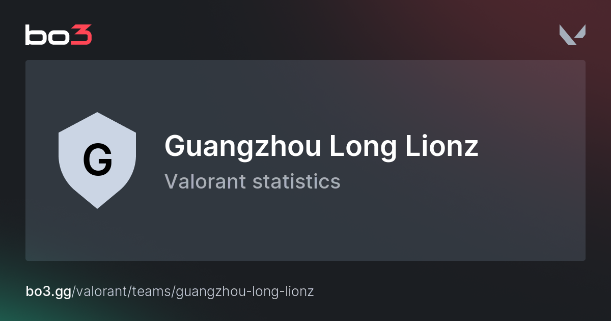 Guangzhou Long Lionz Valorant team statistics & roster