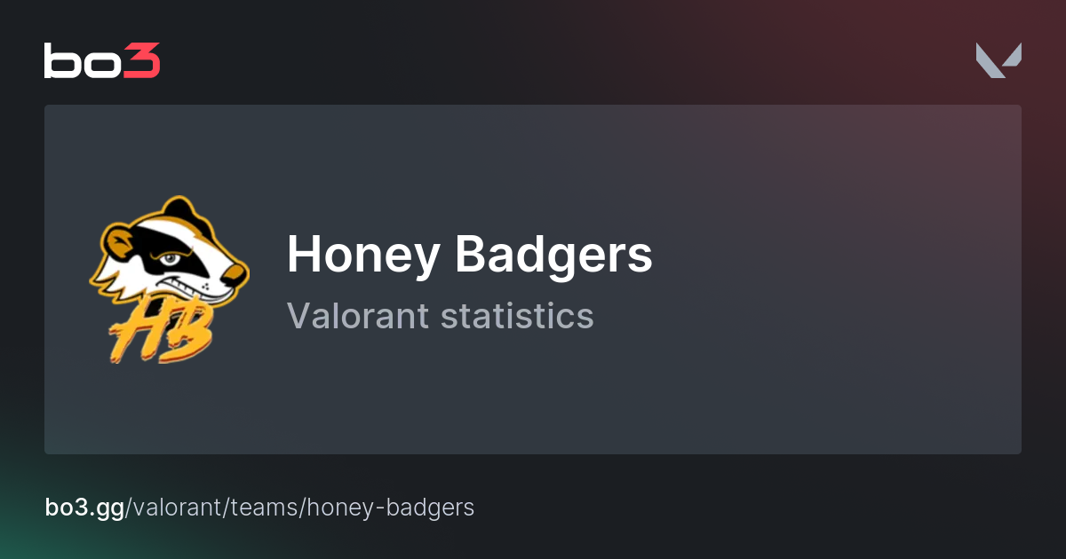 Honey Badgers Valorant 팀 통계 및 로스터