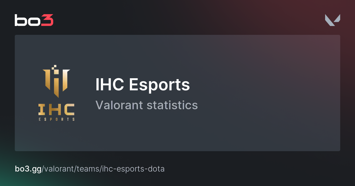 IHC Esports Valorant team statistics & roster