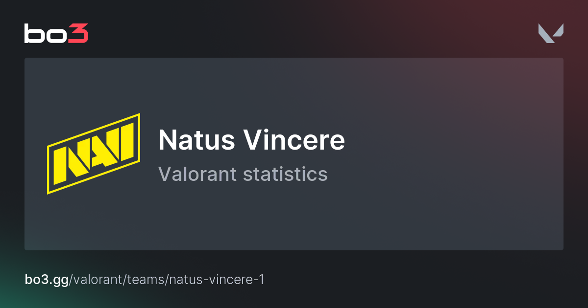 Natus Vincere Valorant team statistics & roster