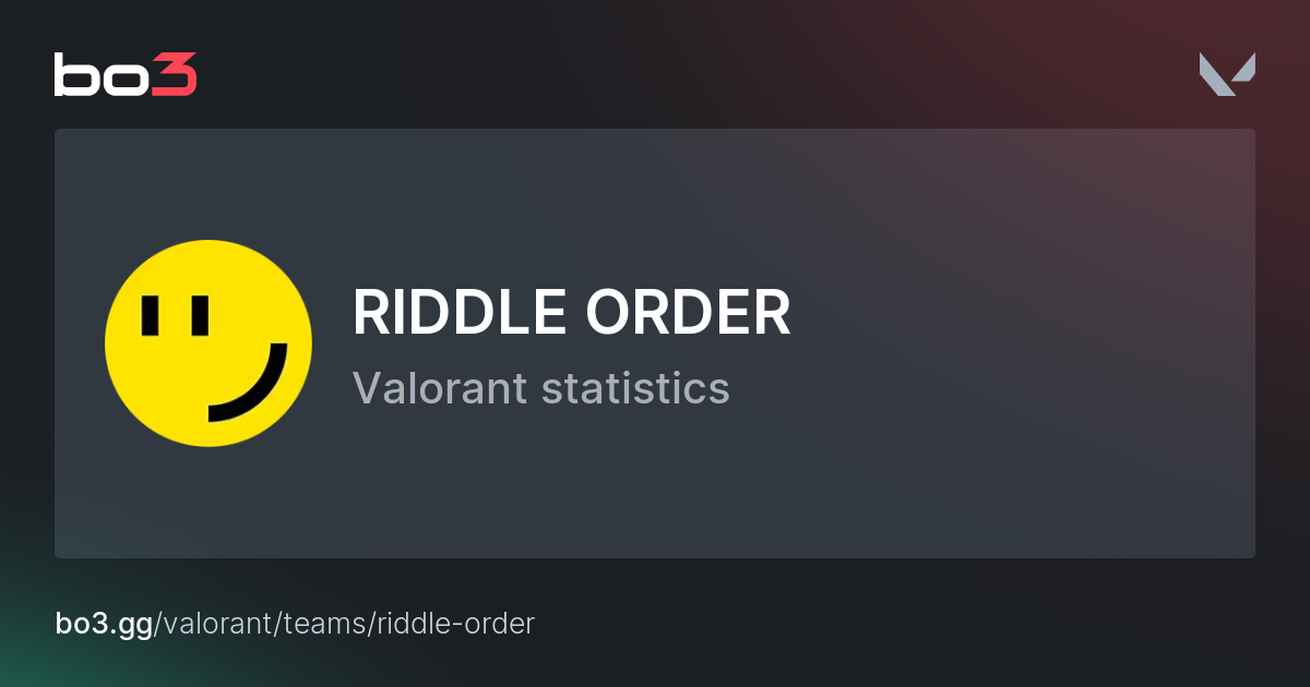 RIDDLE ORDER Valorant team statistics & roster