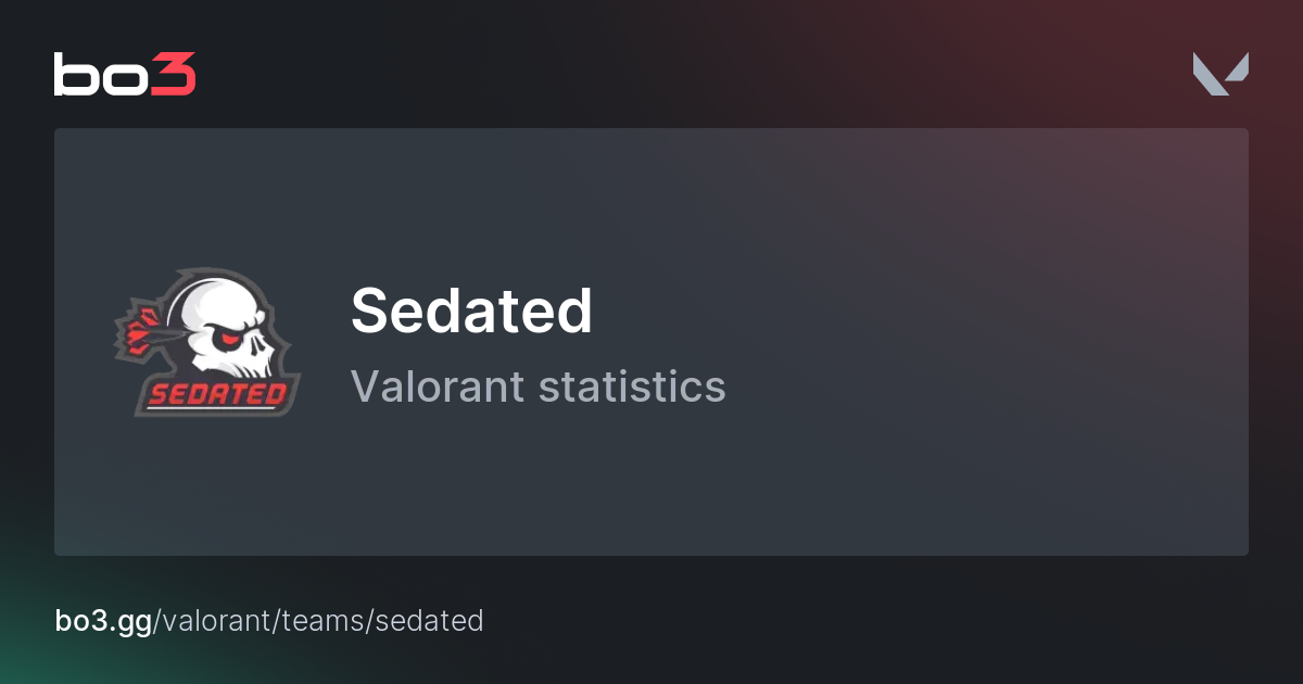 Sedated Valorant team statistics & roster