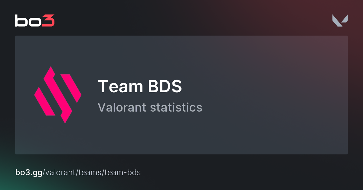 Team BDS Valorant team statistics & roster