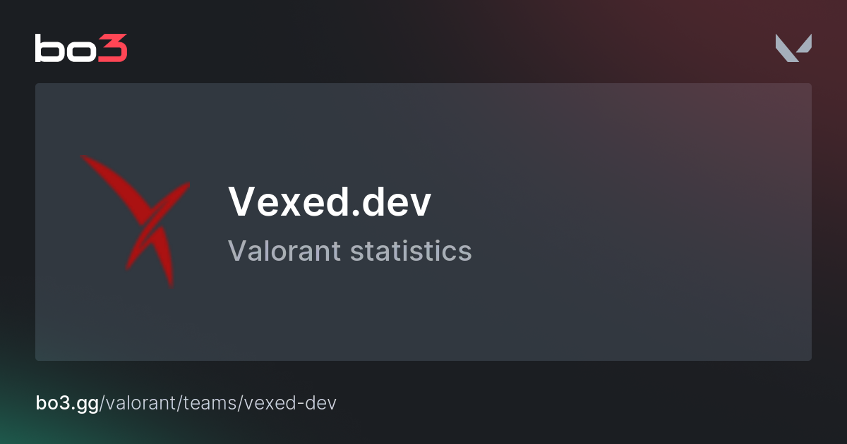Vexed.dev Valorant チーム統計 & ロスター
