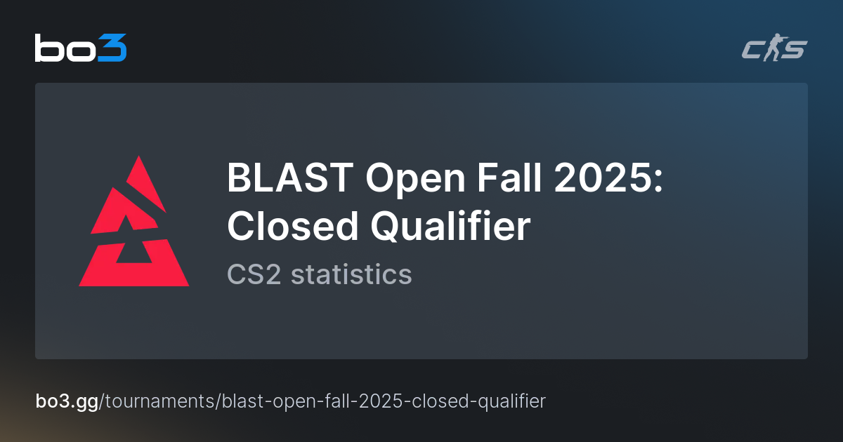 BLAST Open Fall 2025: Closed Qualifier – Schedule, statistics
