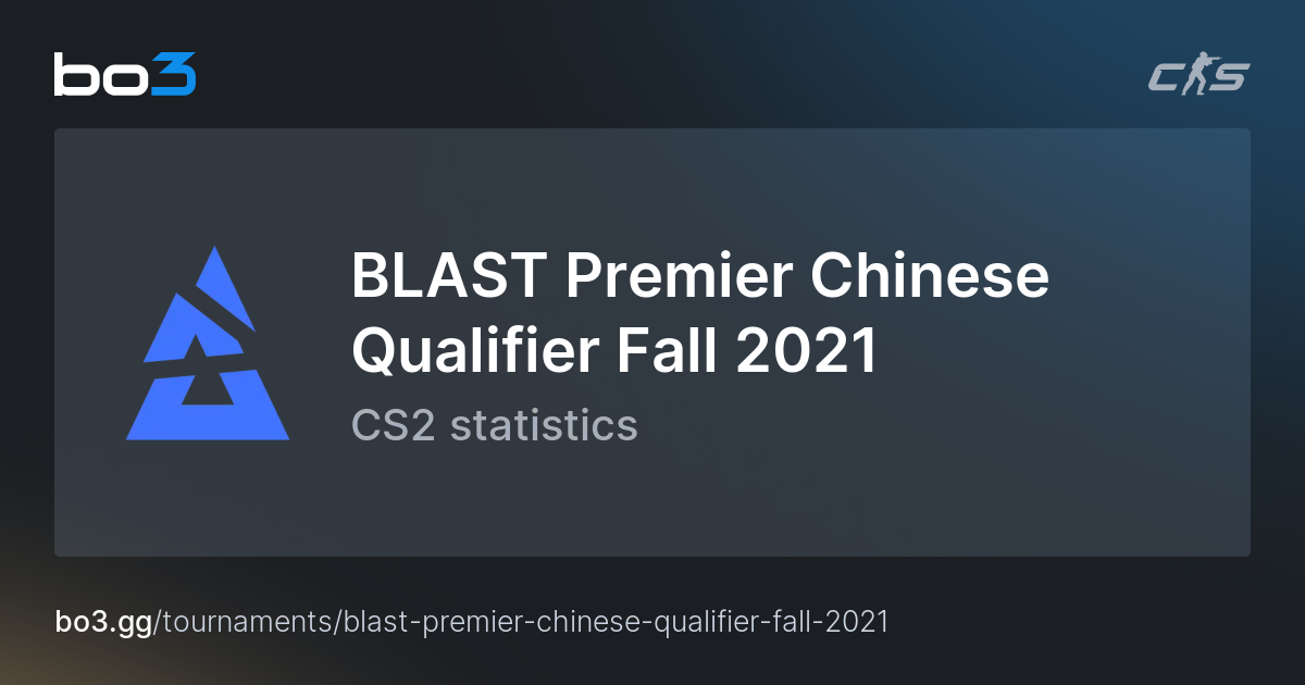 BLAST Premier Chinese Qualifier Fall 2021 – Schedule, statistics