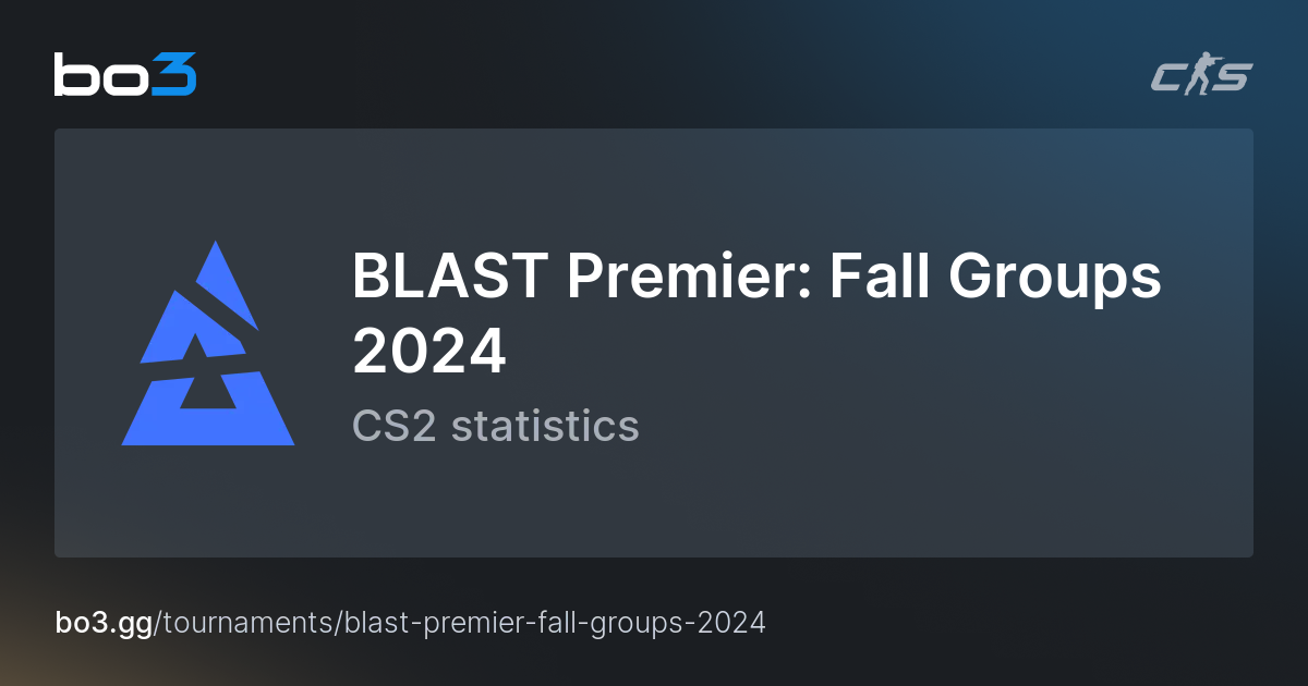 BLAST Premier: Fall Groups 2024 – Schedule, statistics