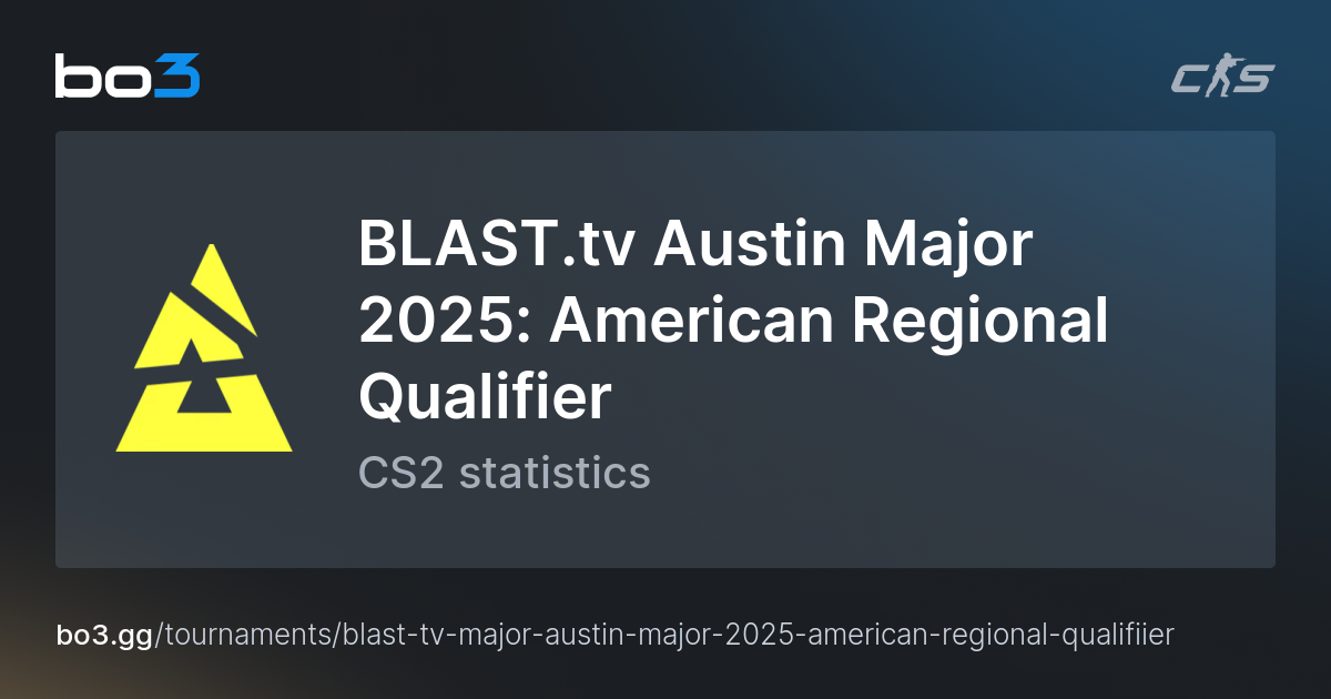 BLAST.tv Austin Major 2025: American Regional Qualifier – Horario, estadísticas