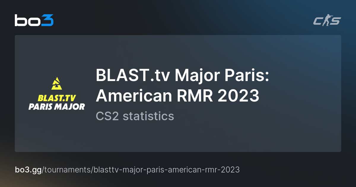 BLAST.tv Major Paris: American RMR 2023 – Schedule, statistics