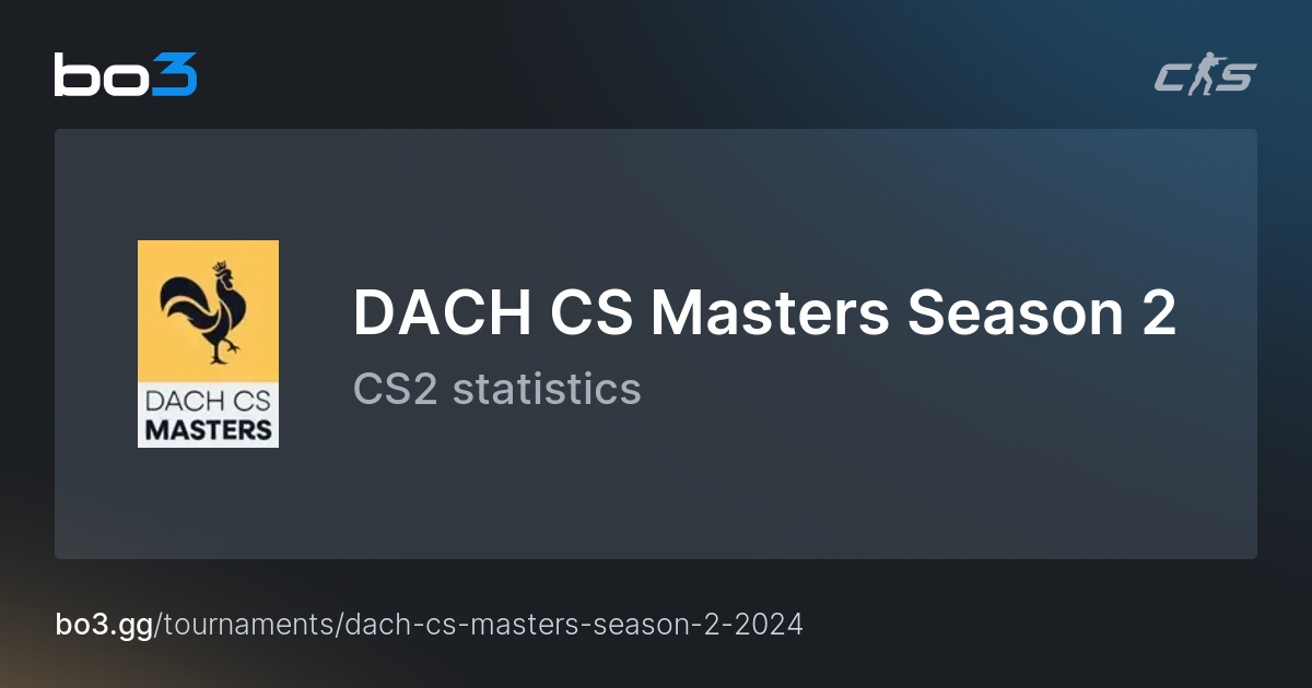 DACH CS Masters Season 2 – Horario, estadísticas