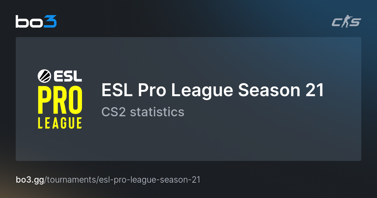 ESL Pro League Season 21 – Schedule, statistics