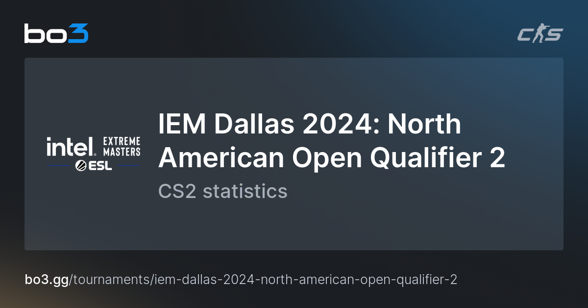 IEM Dallas 2024: North American Open Qualifier 2 – Horario, estadísticas IEM Dallas 2024: North American Open Qualifier 2 – Horario, estadísticas
