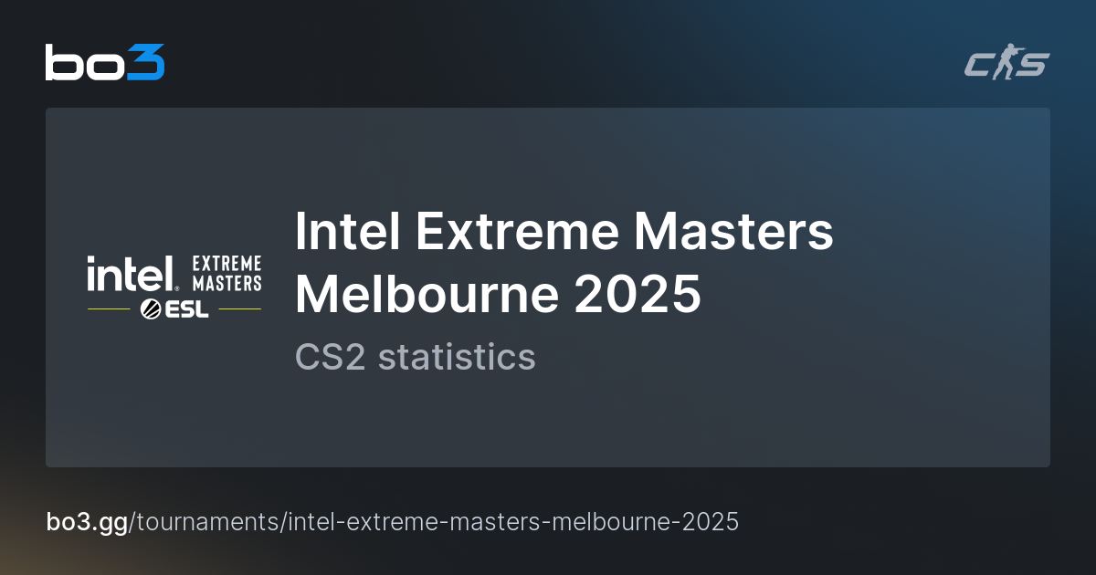 Intel Extreme Masters Melbourne 2025 Pickems – play and win a prize