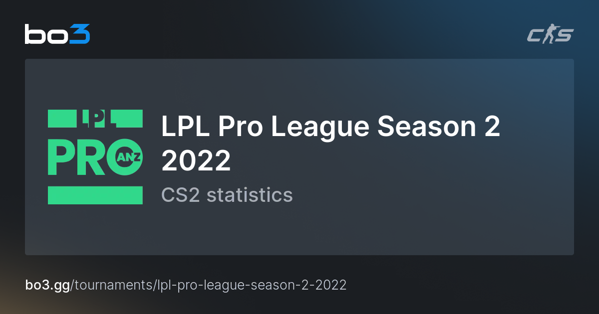 LPL Pro League Season 2 2022 – Lịch trình, thống kê
