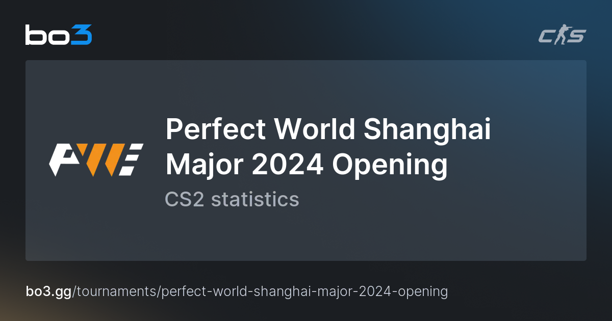 Perfect World Shanghai Major 2024 Opening Pickems – play and win a prize