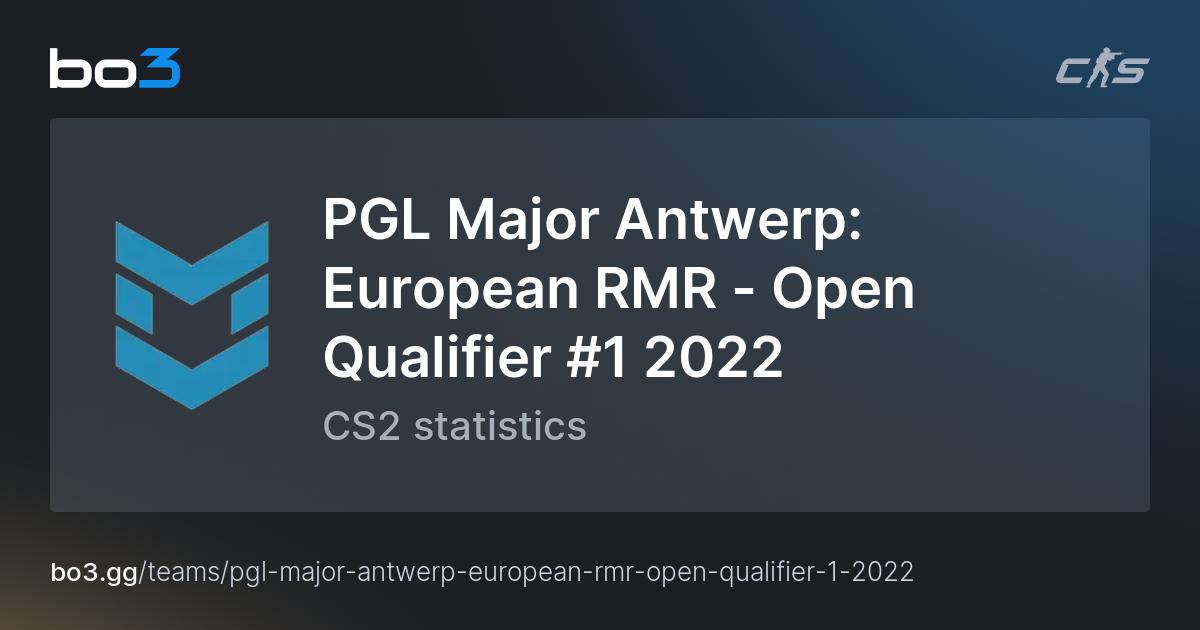 PGL Major Antwerp: European RMR - Open Qualifier #1 2022 – Schedule, statistics