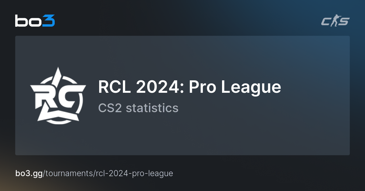 RCL 2024: Pro League – Schedule, statistics