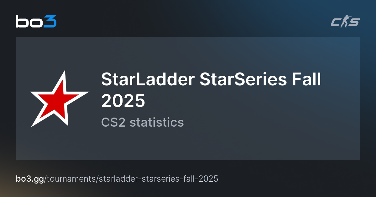 StarLadder StarSeries Fall 2025 – Schedule, statistics