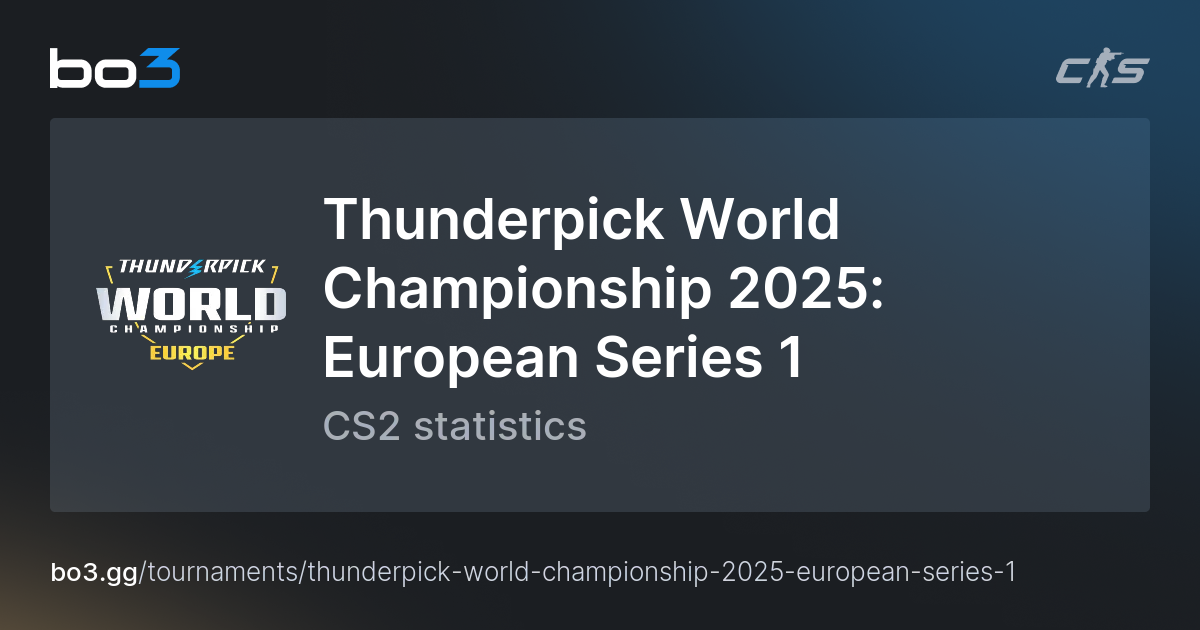 Thunderpick World Championship 2025: European Series 1 Pickems – play and win a prize