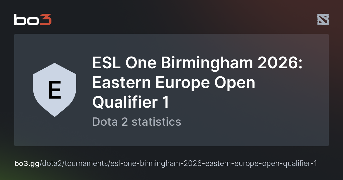 ESL One Birmingham 2026: Eastern Europe Open Qualifier 1 – Jadual ...