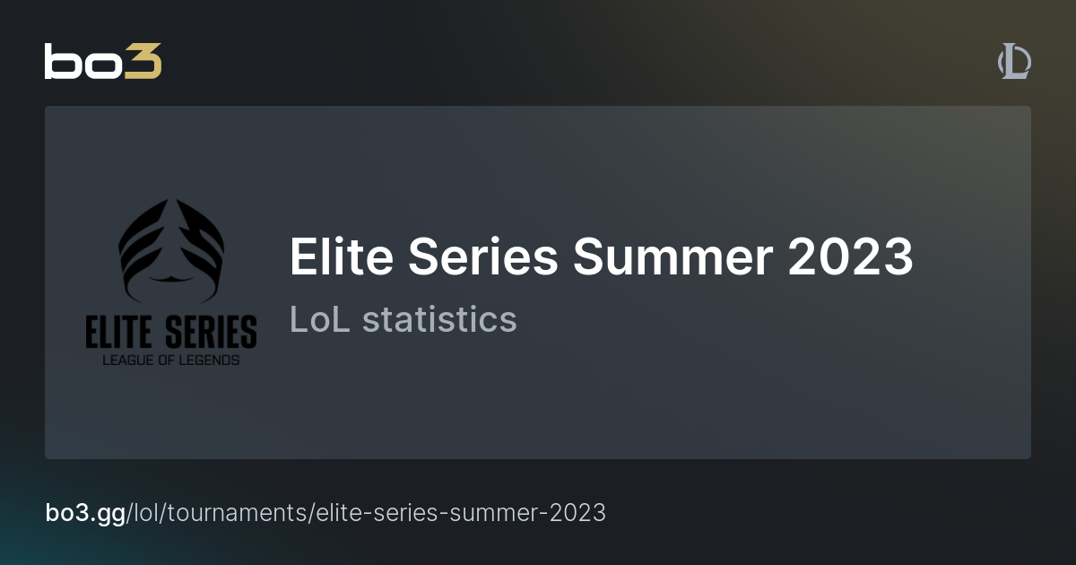Elite Series Summer 2023 – Schedule, statistics