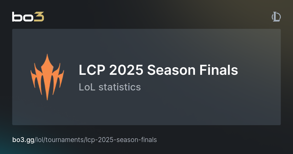 LCP 2025 Season Finals – Schedule, statistics