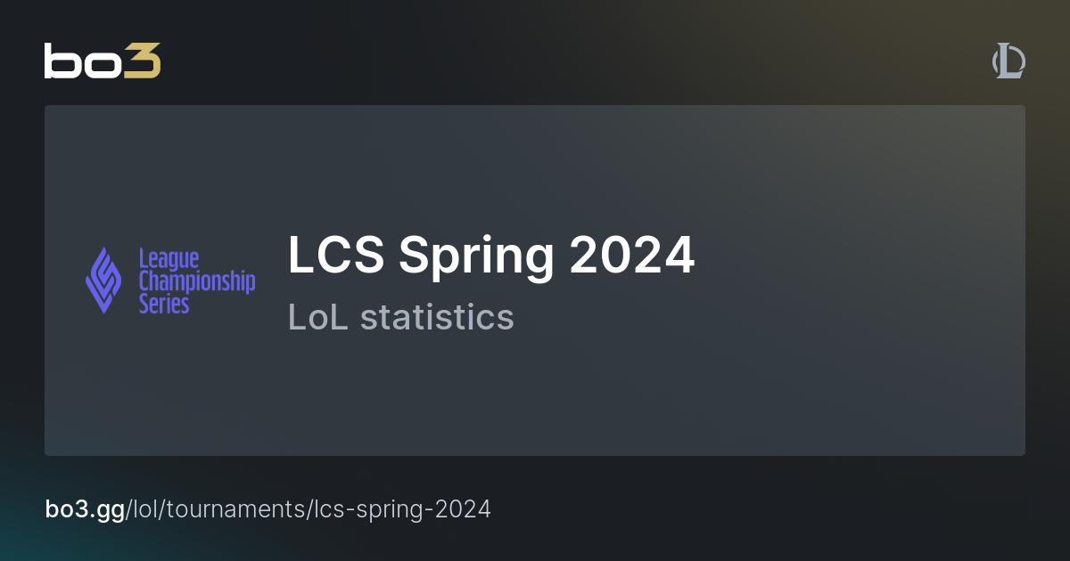 LCS Spring 2024 – Jadwal, statistik