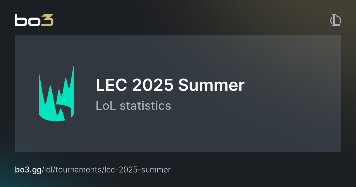 LEC 2025 Summer – Schedule, statistics