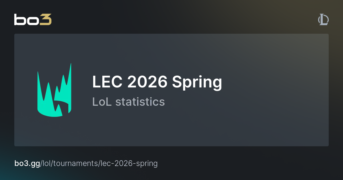 LEC 2026 Spring – Schedule, statistics