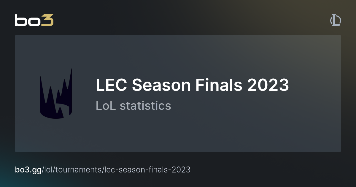 LEC Season Finals 2023 – Schedule, statistics