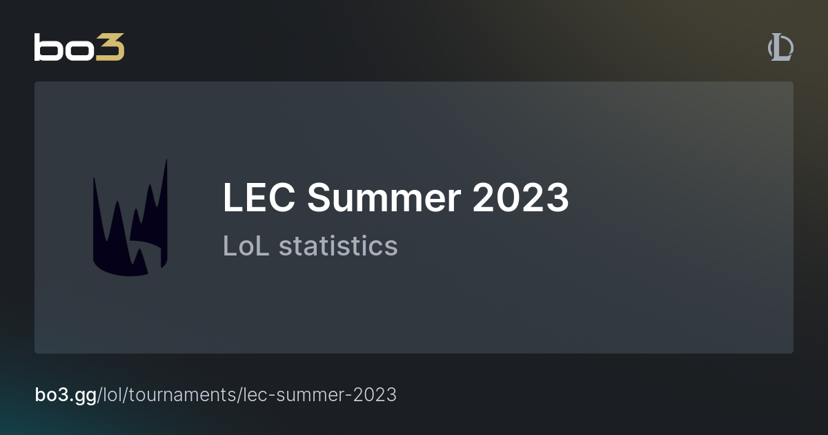LEC Summer 2023 – Schedule, statistics