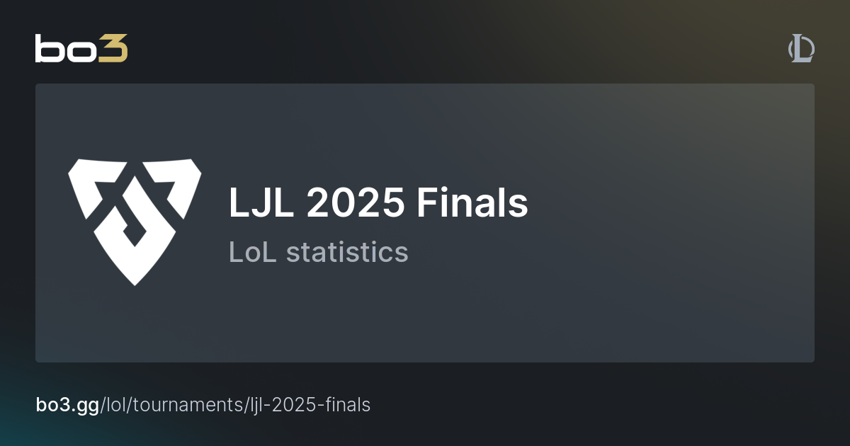 LJL 2025 Finals – Schedule, statistics