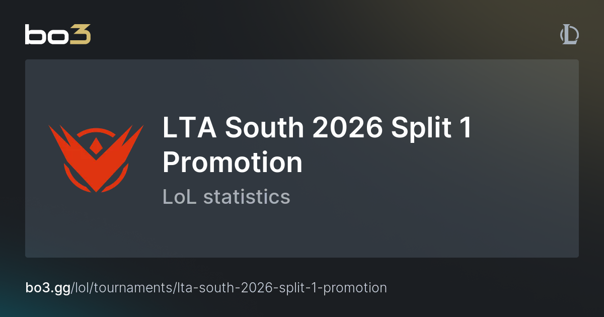 LTA South 2026 Split 1 Promotion – Schedule, statistics