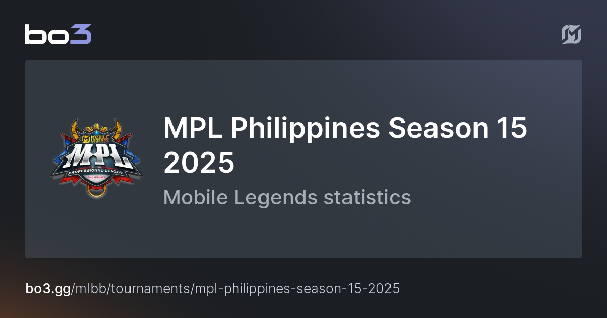 MPL Philippines Season 15 2025 – Calendario, estadísticas