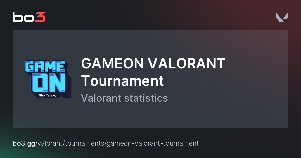 GAMEON VALORANT Tournament – Schedule, statistics
