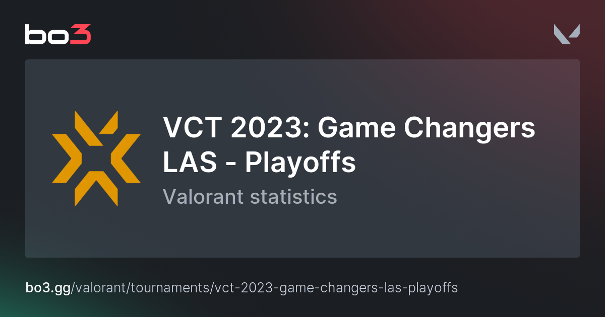 VCT 2023: Game Changers LAS - Playoffs – Расписание, статистика