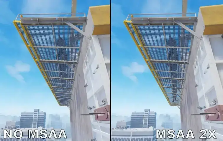 With MSAA enabled, you can see enemies more clearly in some positions